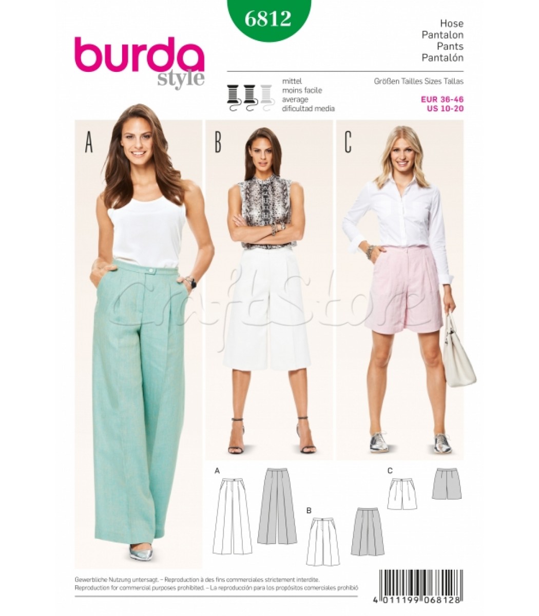 Burda Πατρόν Παντελόνια 6812 | Ραπτική | Burda